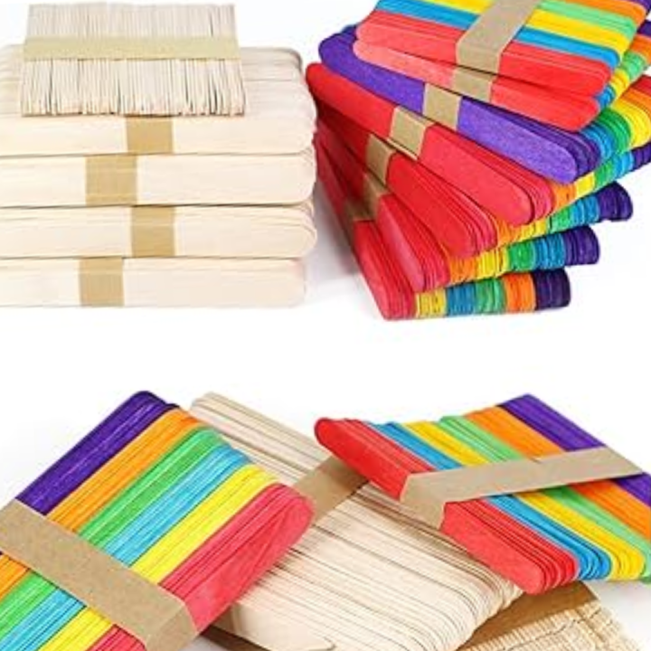 Bundle of 100pcs disposable wooden sticks, popsicle sticks , wooden ice ...
