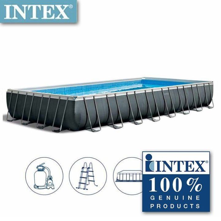 Intex Ultra Rectangular Frame Pool 32ft 9.75mx4.88mx1.32m (26374 ...