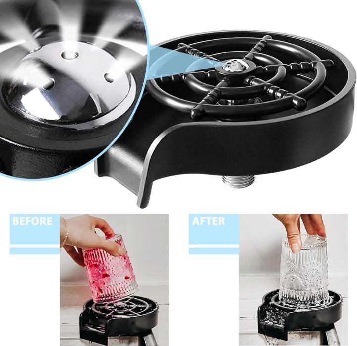 Kitchen Faucet Cup Bottle Washer Rinser with Water Pipe Kitchen Sink ...