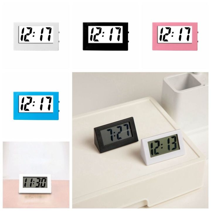 Portable Small Mini Triangle Clock ABS Simple Desk Digital Clock ...
