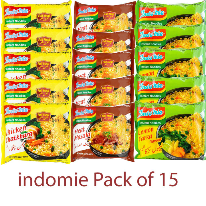Indomie Noodle | Instant Noodles 120 Grams | Pack of 15 | (Lemon Tarka ...
