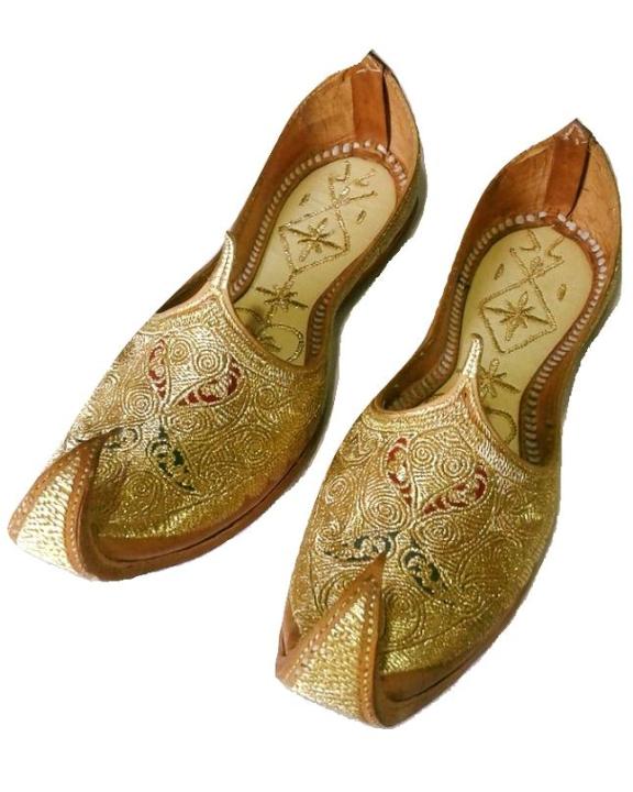 Traditional Khussa With Tilla For Men-Golden | Daraz.pk