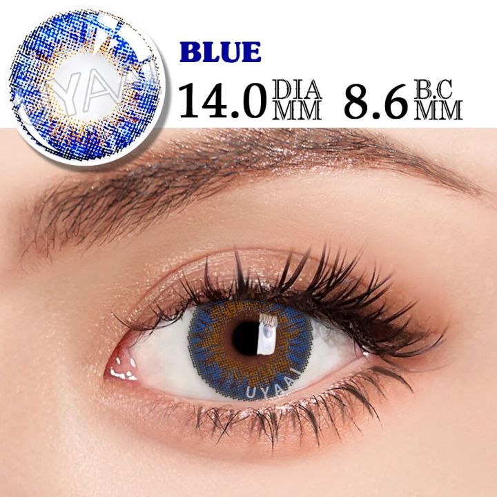 【HOT】 UYAAI Colored Contact Lenses Brown Eye Lens Natural Blue Purple ...