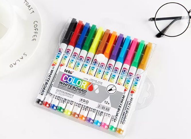 12Colors white board markers best craft DIY art stationary vibrant ...