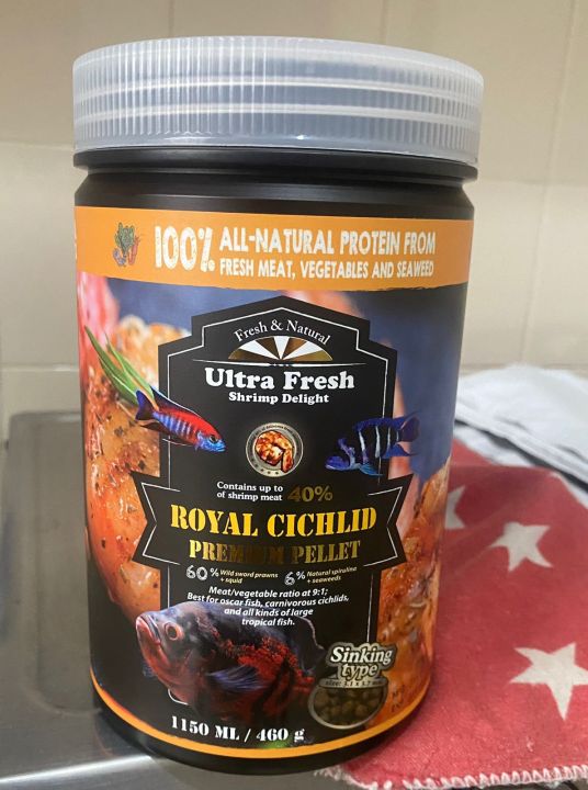 AZOO ULTRA FRESH Royal Cichlid Fish food 460g- 100% original by Taiwan ...