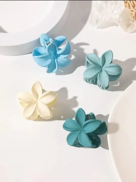 4 Pcs Small Mixed Colors Hair Claw Clips for Women and Girls, Matte ...