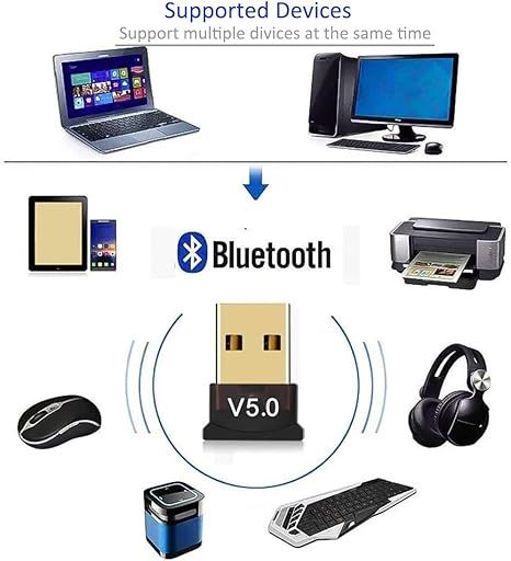 High Quality USB Bluetooth Dongle & Adapter V5.0 for PC Laptop ...