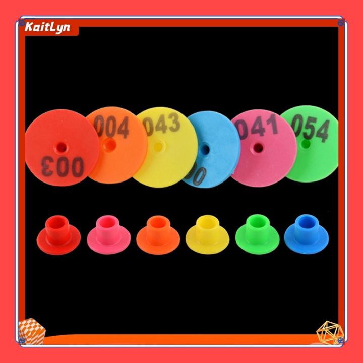 VibeVendor 100Pcs Numbered Goat Sheep Livestock Animal Ear Tags Labels ...