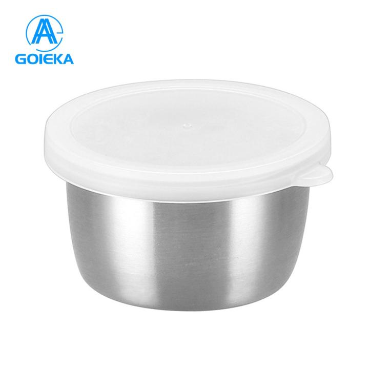 GOIKEA Reusable Sauce Containers Stainless Steel Sauce Cups with ...