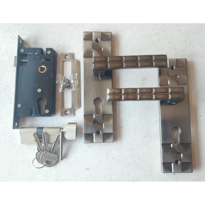 Door Handle Lock (Zinc) 620-SN/BN | Daraz.pk