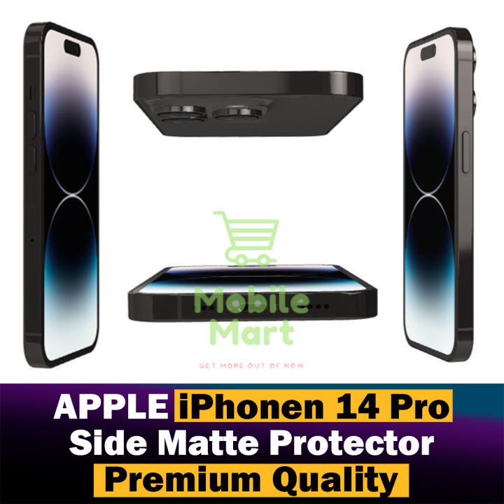 Apple iPhone 14 Pro Side Borders Matte Protector Soft Skin Sheet Sides ...