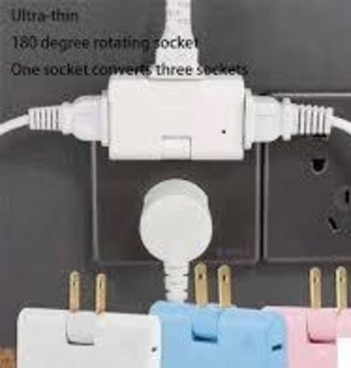 Online Karachi 3 In 1 Rotatable Socket Converter/3 in 1 Rotatable ...
