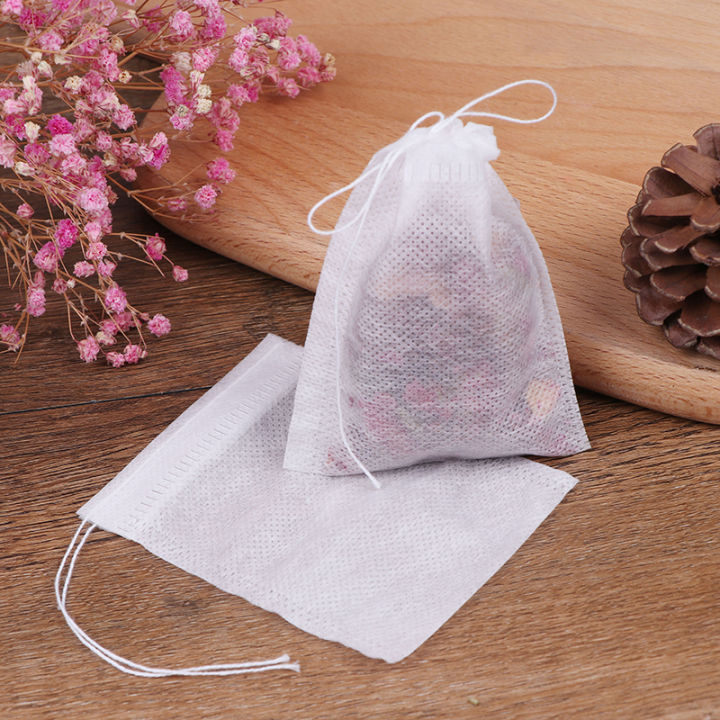 100Pcs/Lot Bags Tea Bags Infuser With String Heal Seal 7 x 9cm Sachet ...
