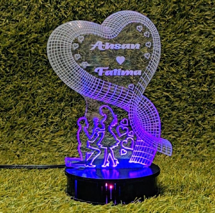 Heart Shape LED Lamp Romantic Heart Night Light 3D Heart Lamp for Gift ...