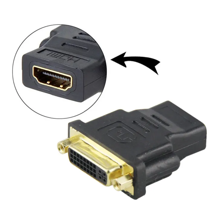 DVI 24+1 Female to HDMI Female Adapter Converter Connector for HDTV PC ...