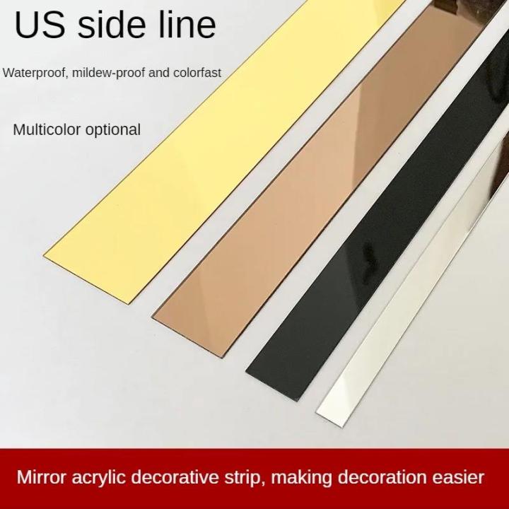 DIY Mirror Decor Stickers 3M Self-adhesive Acrylic Art Wall Tile ...
