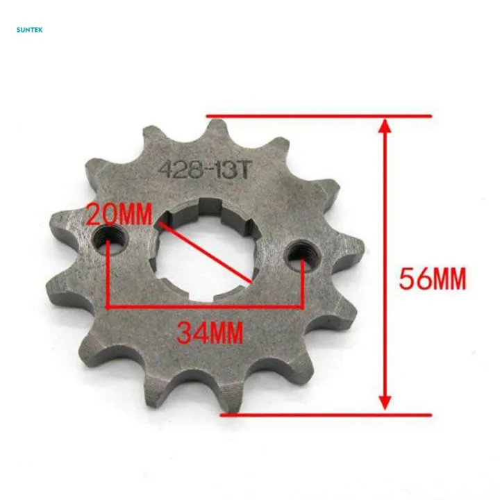 13 Teeth 428 Chain Front Sprocket Cog for Pit Trail Dirt Bike ATV Quad ...