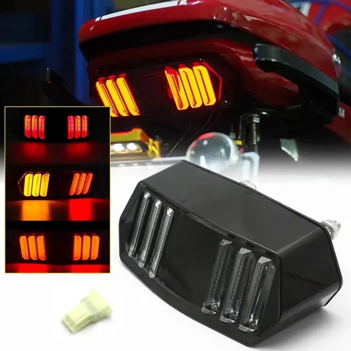 Universal Fitment Motorcycle Back Light With Indicator DRL Audi Style ...
