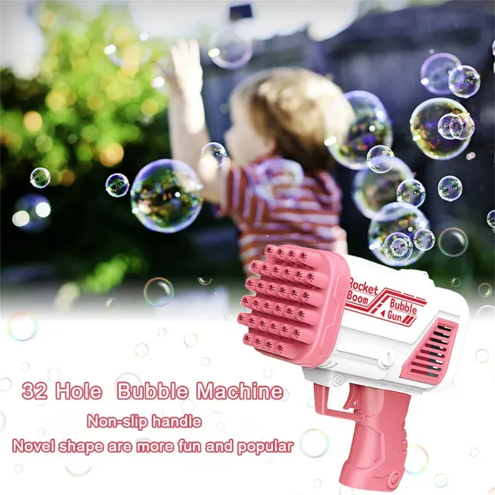 36-Hole Automatic Bubble Gun for Kids | Bubble Machine with 36 & 8 Hole ...
