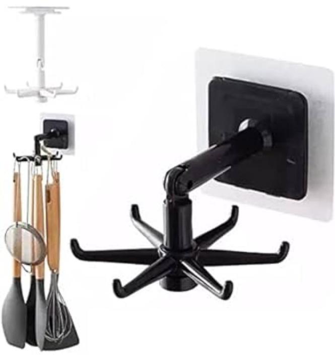 Kitchen Tools Spoon Holder Stand 360 Degrees Rotated Punch-Free kitchen ...