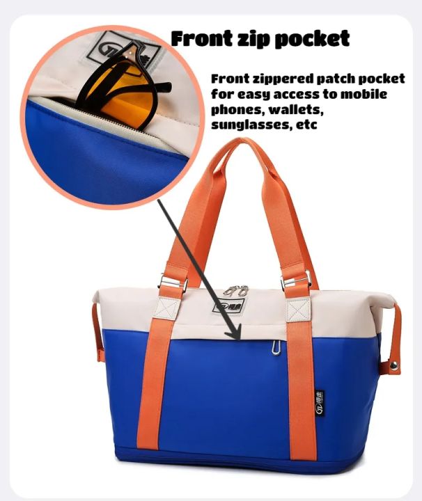 [Kashif Luggae] New Contrast Color Travel Bag Women Extended Large ...