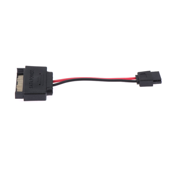 SATA 15-Pin Male To SATA 6-Pin Female Power Adapter Cable Optical Drive ...
