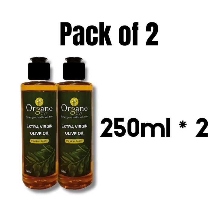 Pack of two 1st Pakistani Natural Wild Extra Virgin Olive Oil 250ml * 2 (Total 500mL) | Daraz.pk