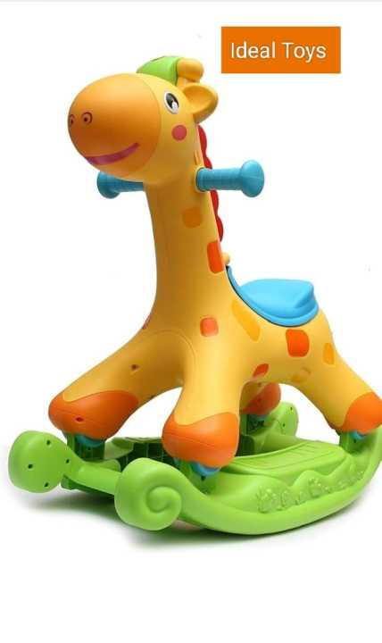 Rocking Ride-ON Giraffe Toy 2 in 1 Fun Play For Kids, Toddlers | Daraz.pk