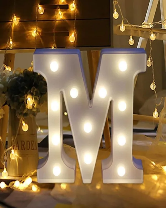 Led Letter Light Marquee Alphabet Light Party & Wedding "M" | Daraz.pk