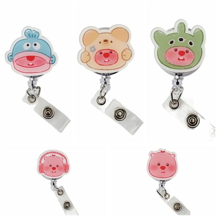 Office Supplies Beaver Loopy Retractable Badge Reel Dressing Badge Clip ...