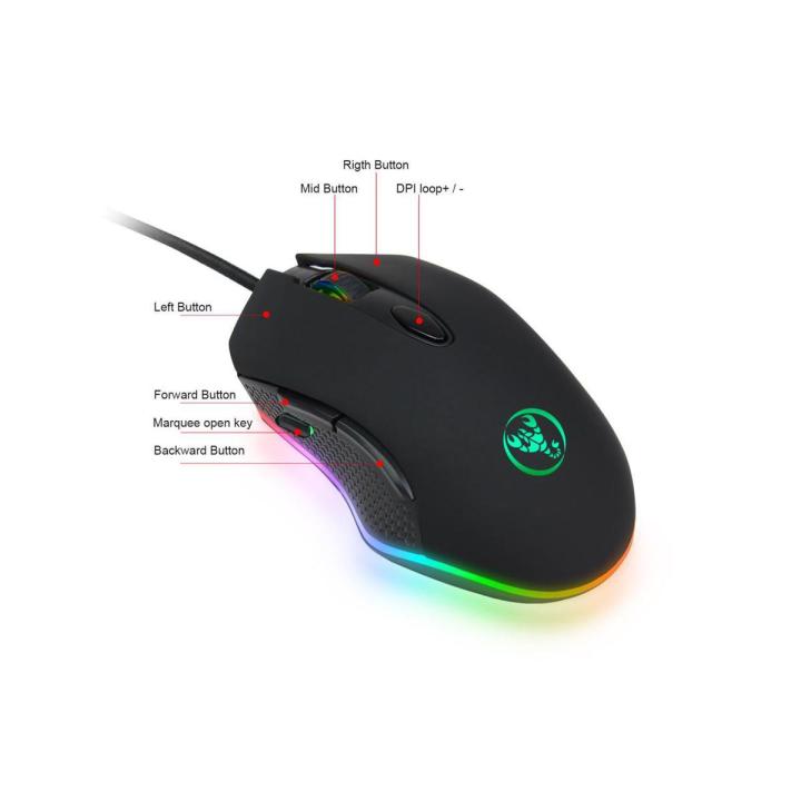 Wired Ergonomic Gamer USB Computer Mice, Chroma RGB [4800 DPI ...