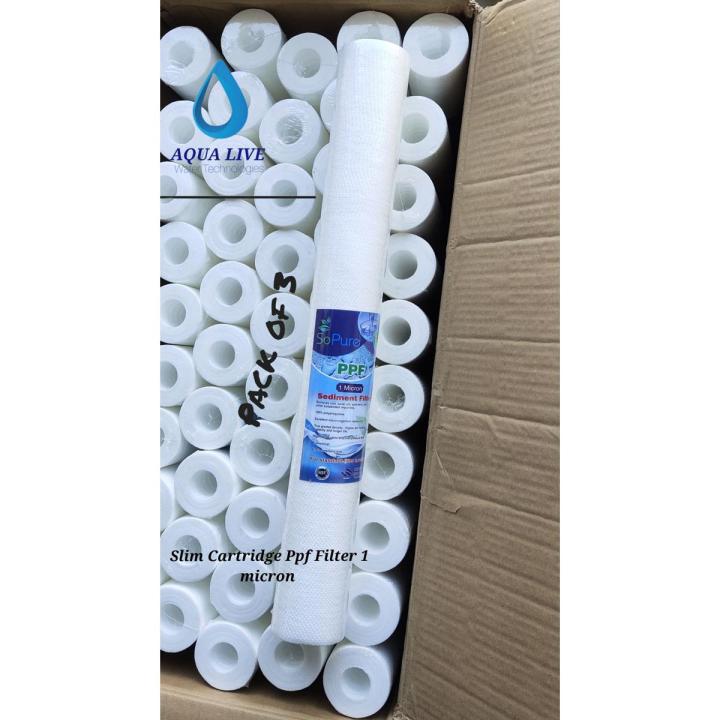 Pack of (3 ) 20" slim Water Filter Cartridge Element Replacement PPF 1 ...