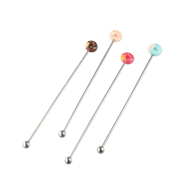 Stainless Steel Cute Stirrer Juice Mixing Drink Mixer Bar Tool Swizzle ...