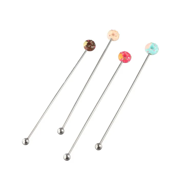 Stainless Steel Cute Stirrer Juice Mixing Drink Mixer Bar Tool Swizzle ...