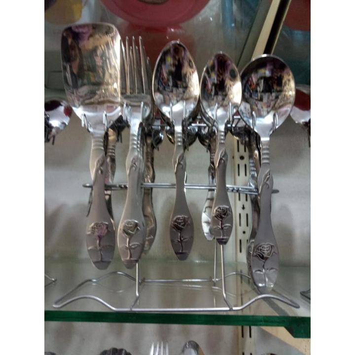 29 PIECE ROSE CUTLERY SET STAINLESS STEEL | Daraz.pk