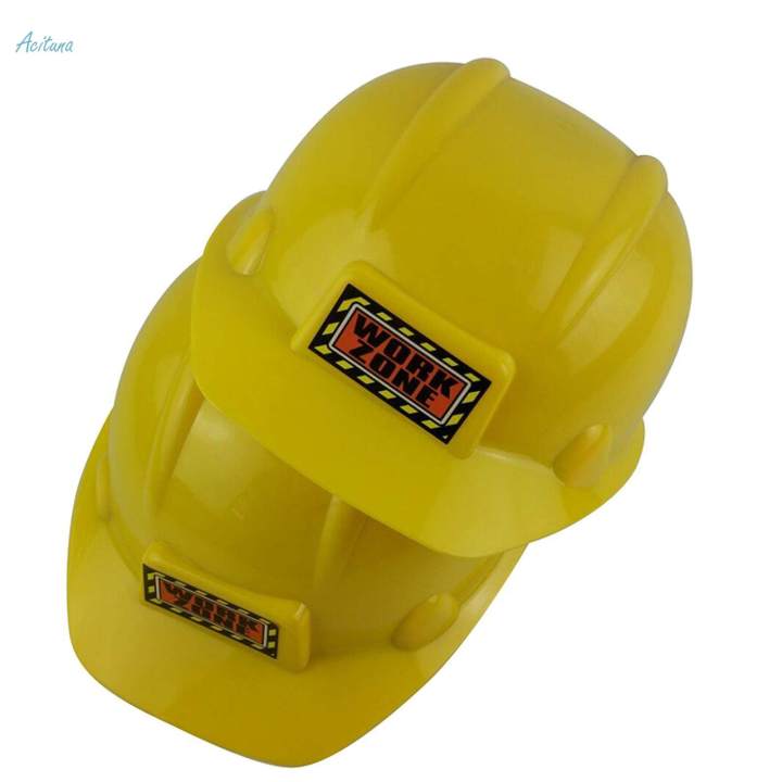 Kids Yellow Construction Hat Educational Engineer Hard Cap Girls 3 4 5 ...