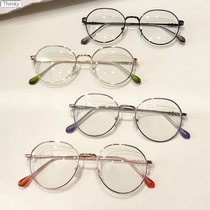 【TY】Korean Anti-blue Computer radiation protection Round Metal Frame ...