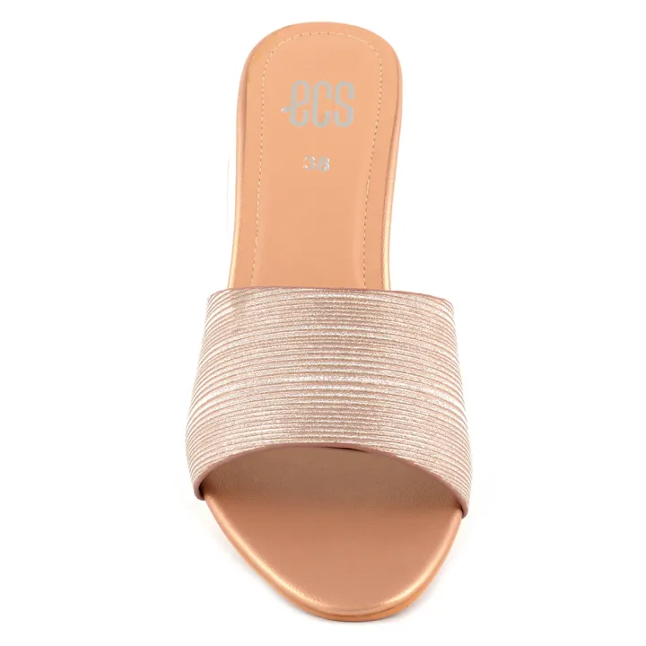 Ecs Shiny Slippers 2 Inch Heel Slippers For Women Daraz Pk