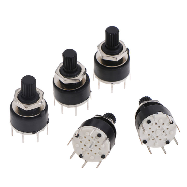 SR16MM Rotary Switch 2 Pole 3 4 position 1 Pole 5 6 8 Position Axis ...