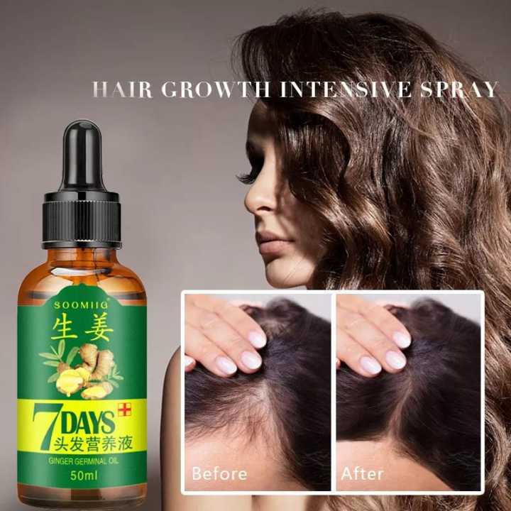 7 Days spray Hair Growth Germinal Serum Oil Natural Hair Treatment ...