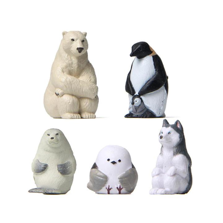 Arctic Animals Ornament Realistic Terrarium Squat Sea Lion Wolf ...