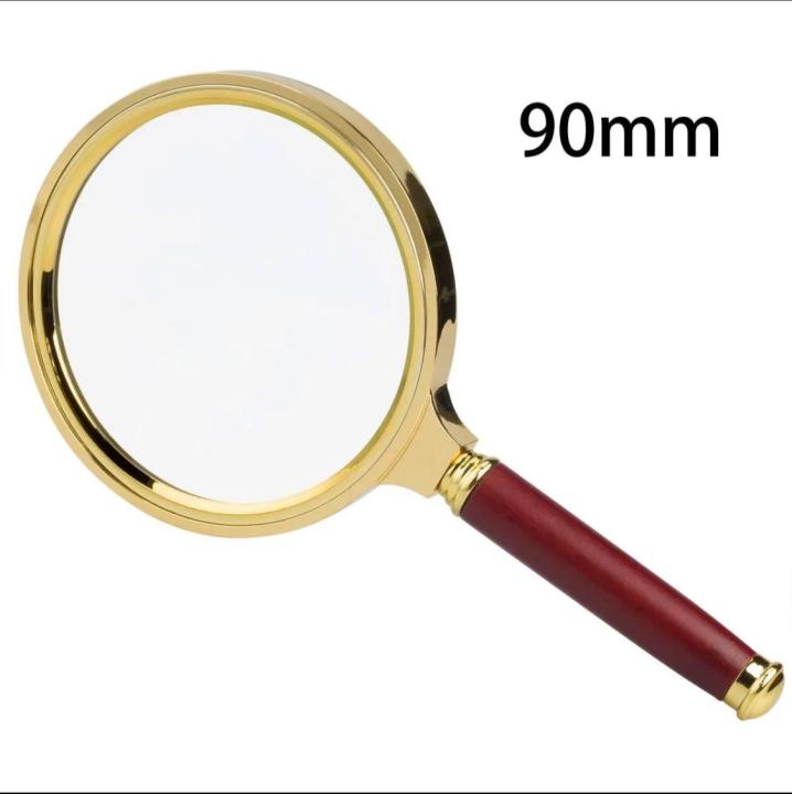 Magnifying Glass Golden & Brown 90mm - Golden | Daraz.pk