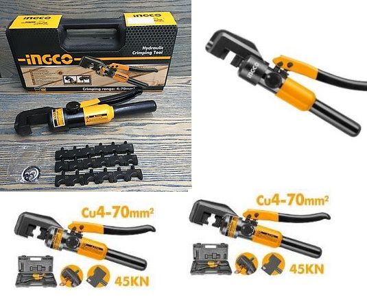 Ingco Hydraulic crimping tool (Cu 4-70mm2 , 45KN) with hard box | Daraz.pk