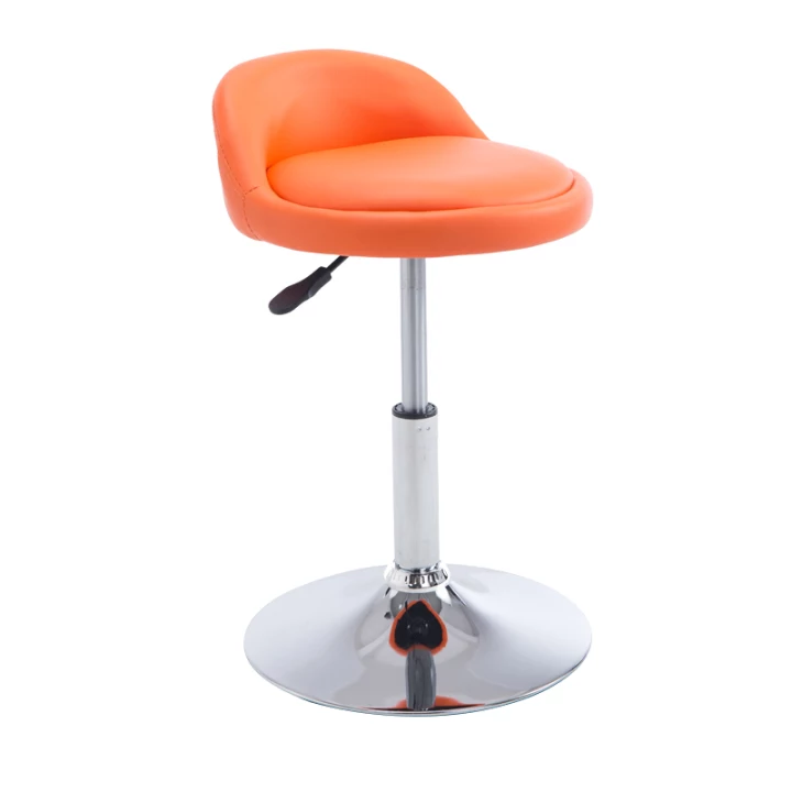 Metal Base Swivel Chair Pp Seat With Height Adjustable Plated Base With Footrest Bar Stool BS ...