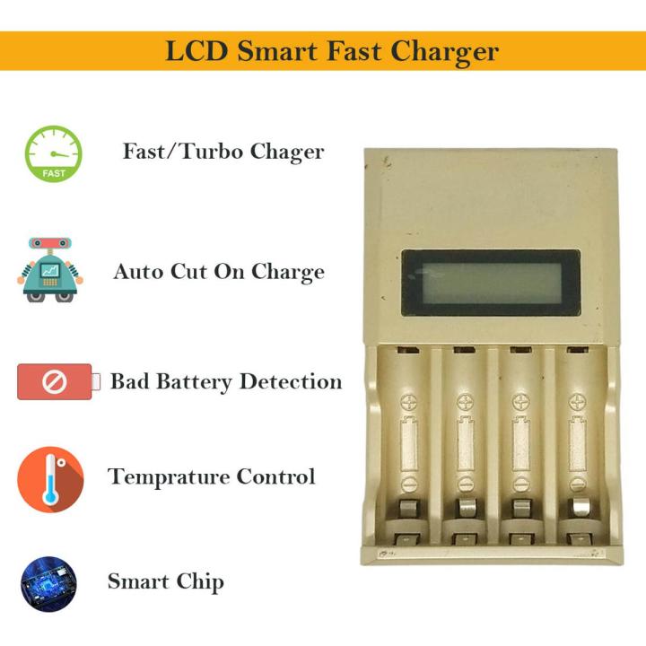 Digital LCD Auto Cut Smart Cell Charger AA AAA Multichannel | Daraz.pk