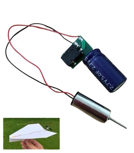 Mini capacitor airplane model kit 6x15mm 3.7V capacitor 46mm propeller ...