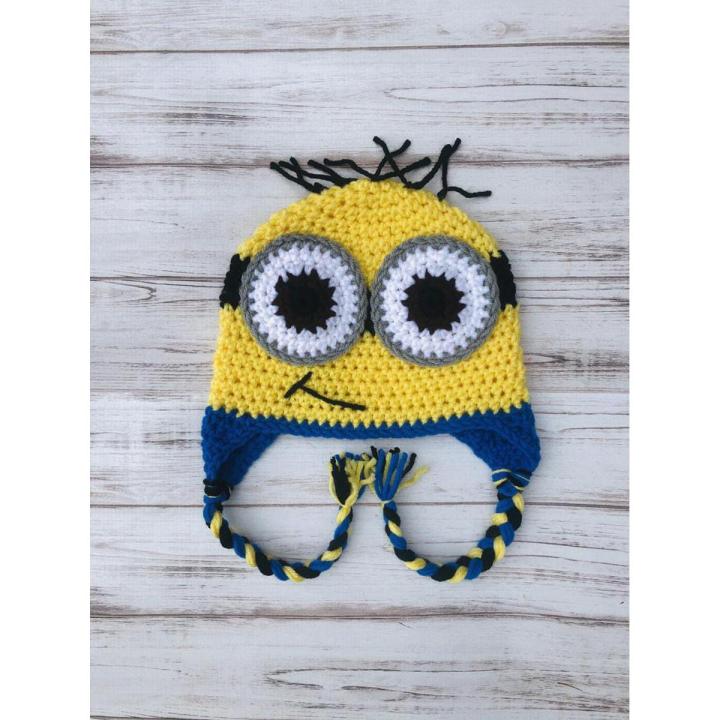 Crochet Woolen Minion Cap for Kids | Daraz.pk
