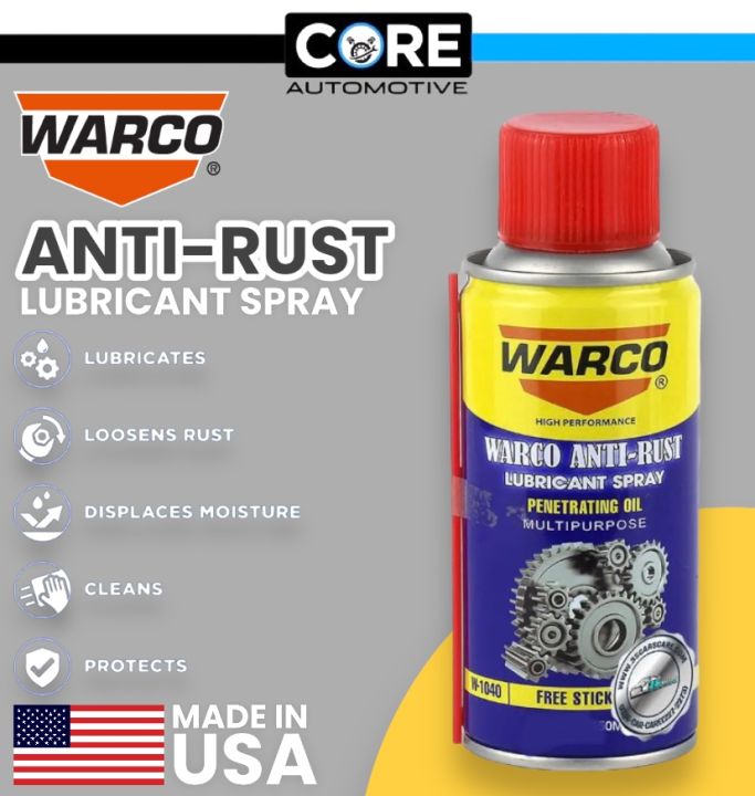 Anti Rust Spray Lubricant - WARCO Made in USA (Same as WD40) | 100ml ...