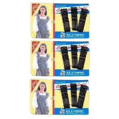 Hair Pin Black Pins Champion Lady Pins Original PACK OF 3 | Daraz.pk