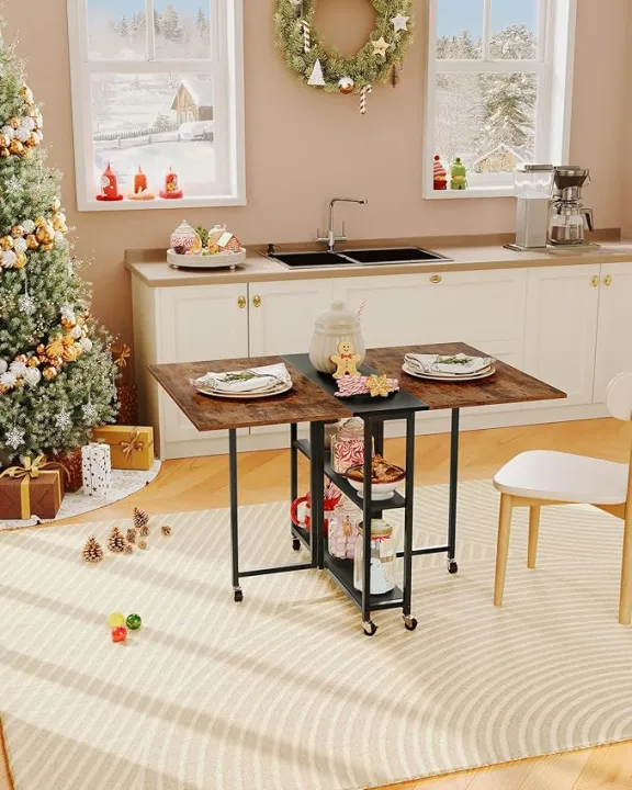 Folding Dining Table, Movable Dining Table, Expandable Kitchen Table ...